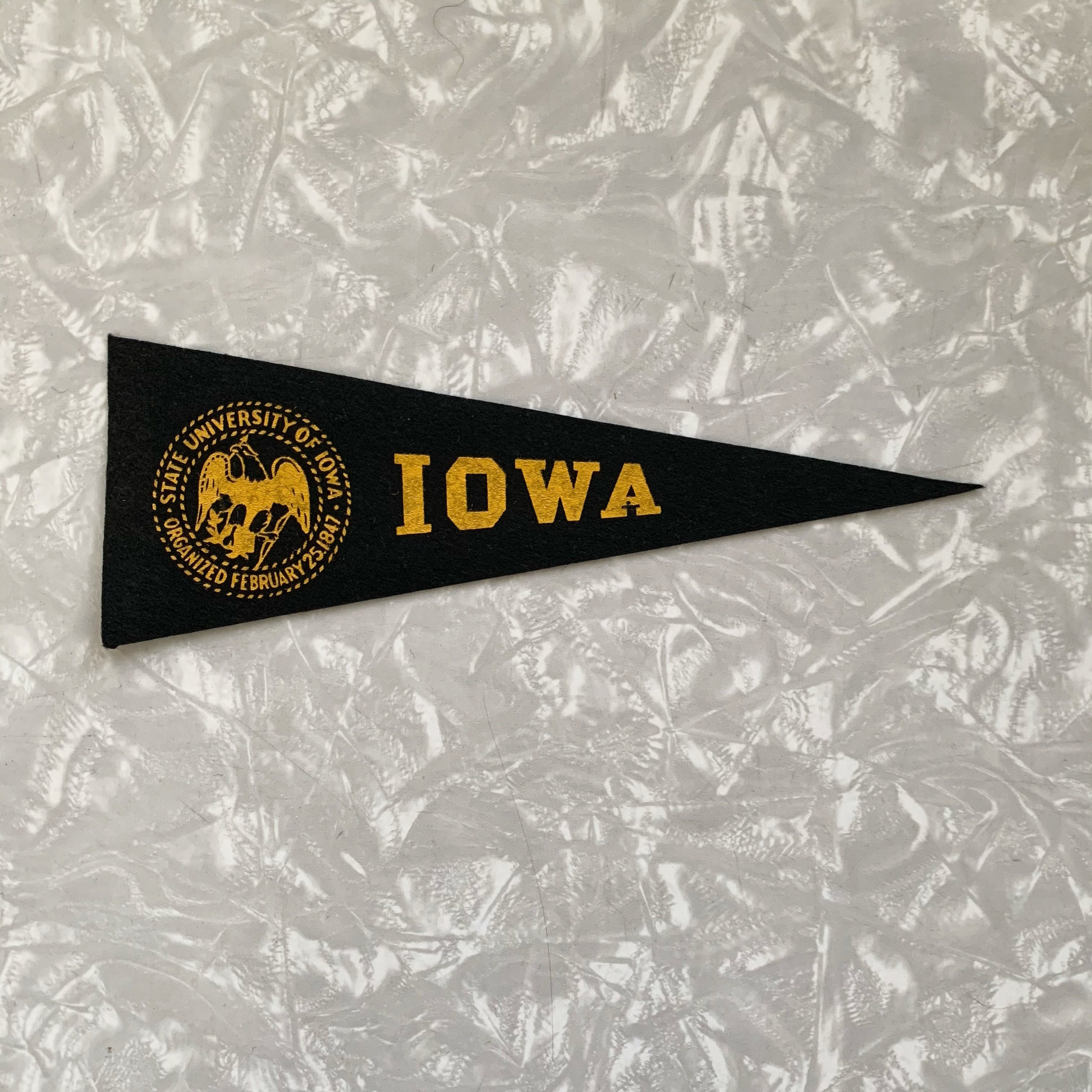 Vintage Iowa Hawkeyes Mini Pennant | Etsy