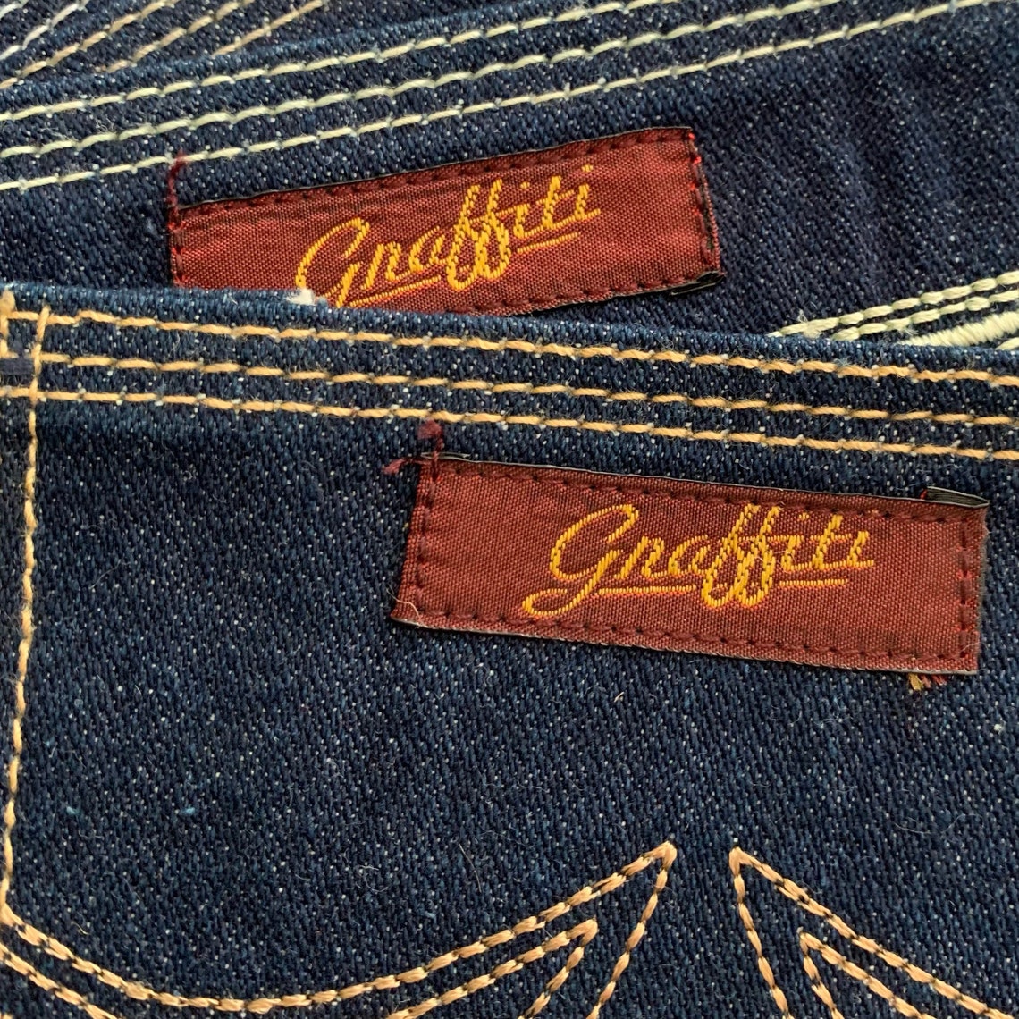 Vintage Denim Jean Pockets Set of Four - Etsy