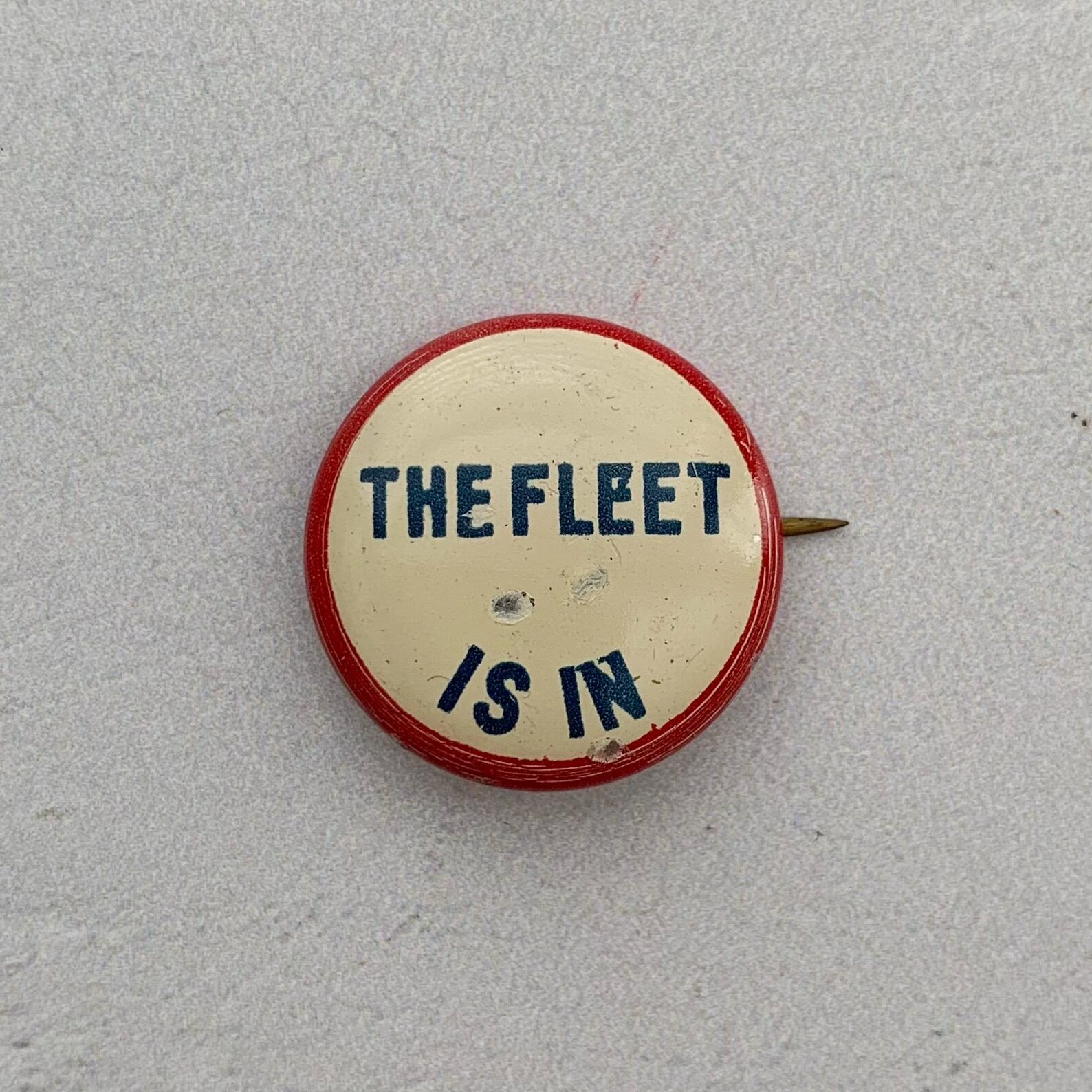 Vintage Pin the Fleet is In - Etsy