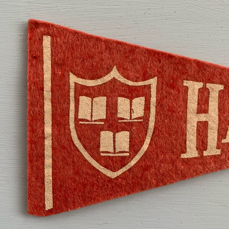 Vintage Harvard Mini Pennant | Etsy
