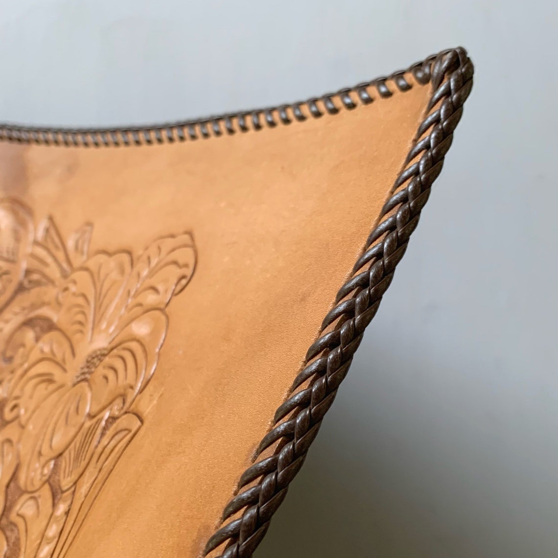 Tooled Leather Mat Vintage Craft - Etsy