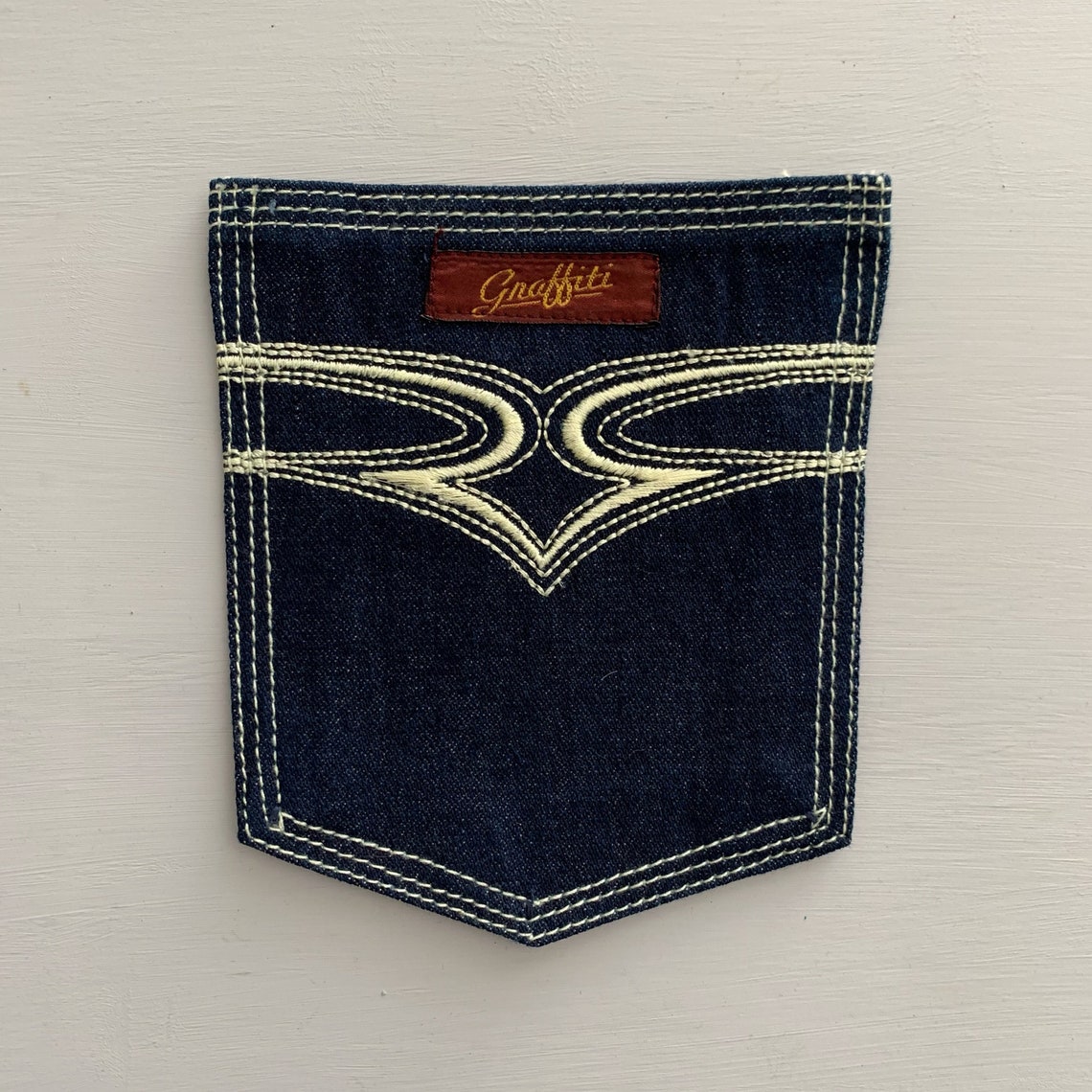 Vintage Denim Jean Pockets Set of Four - Etsy