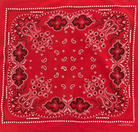 Vintage Red Bandana - Gem