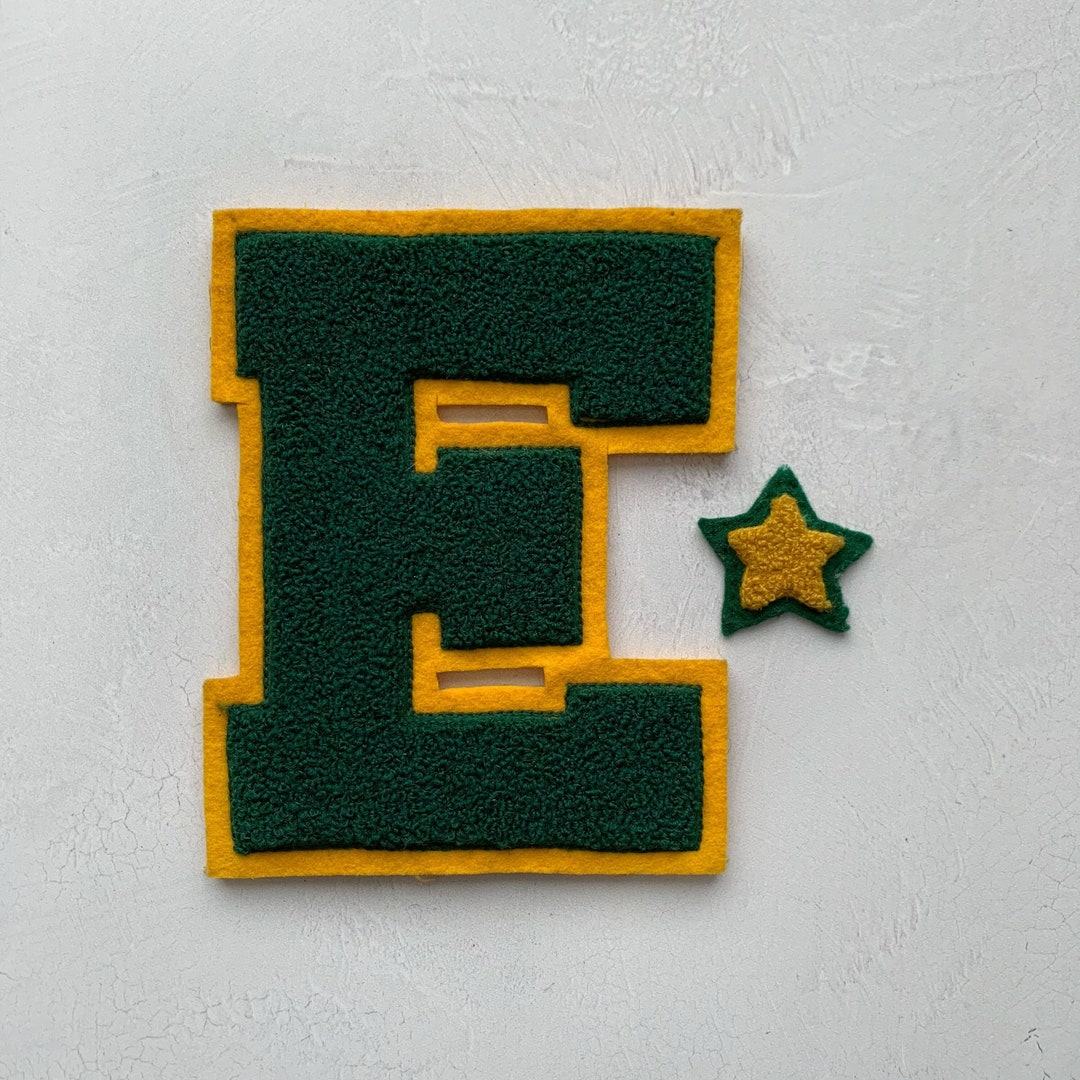 Vintage E Varsity Letter Star - Etsy