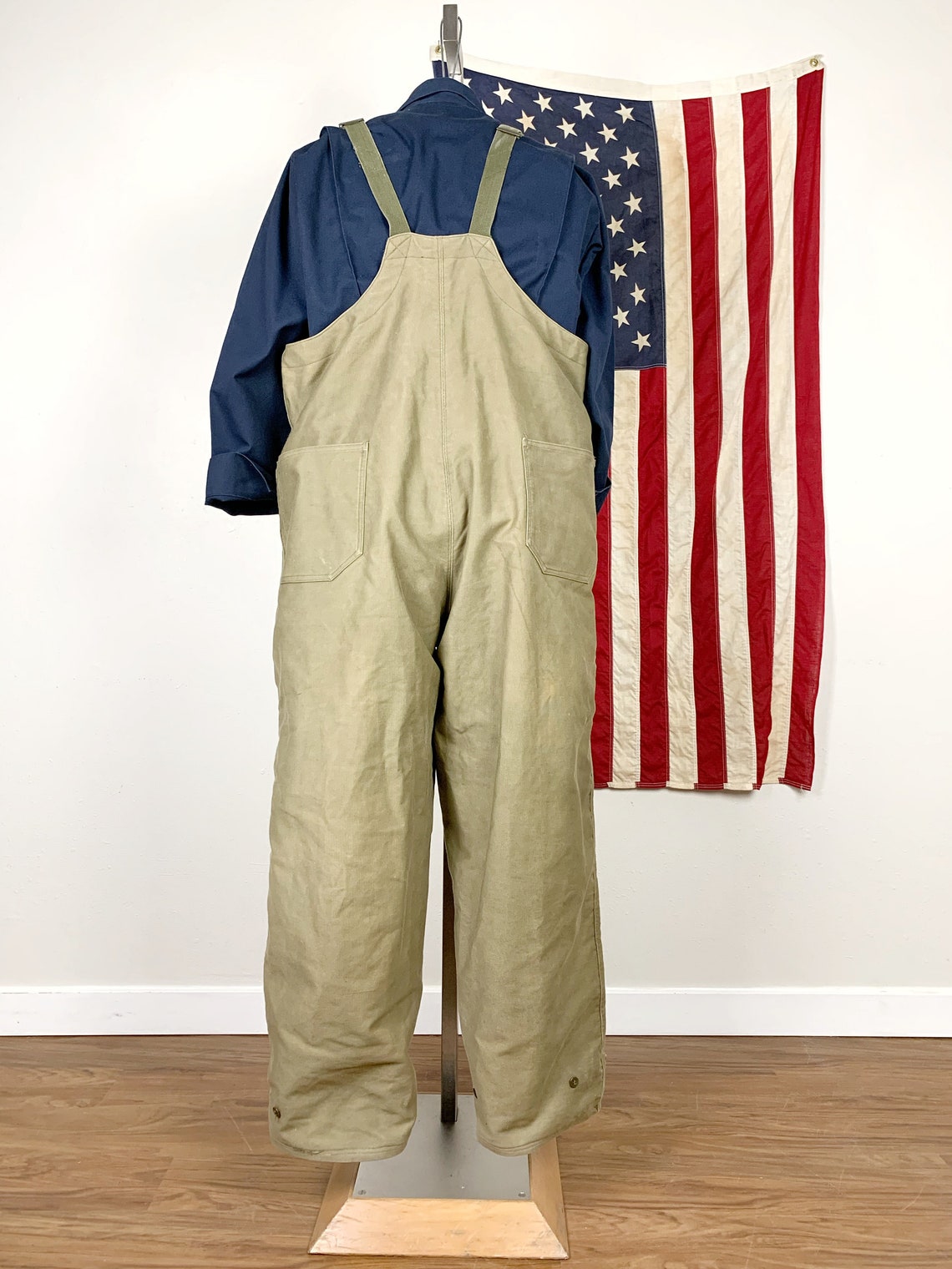 Vintage Military Overalls US Navy Lined Outerwear Size Large | Etsy