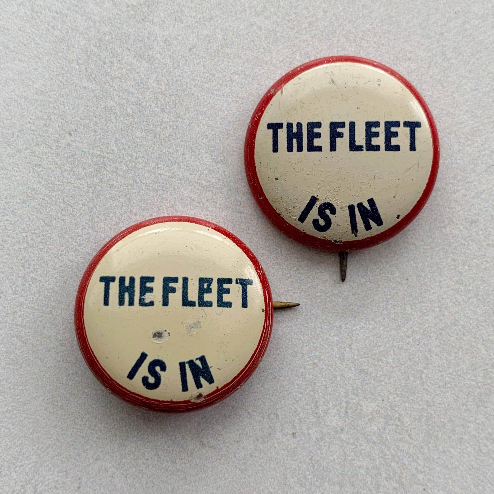 Vintage Pin the Fleet is In - Etsy