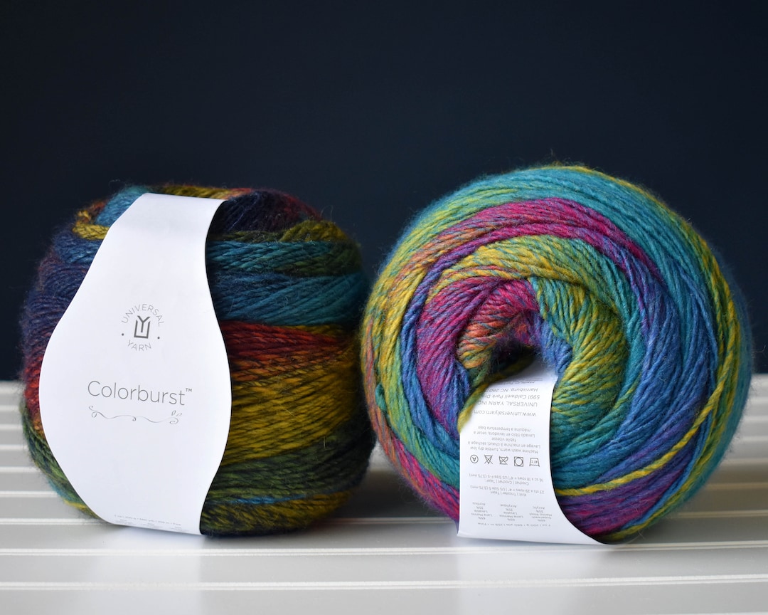 Colorburst, Universal Yarn, Dk/light Weight. 65/35 Super Wash Fine ...