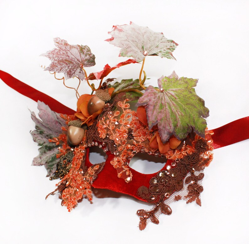 Autumn Masquerade Mask Halloween Costume Accessories Lace | Etsy