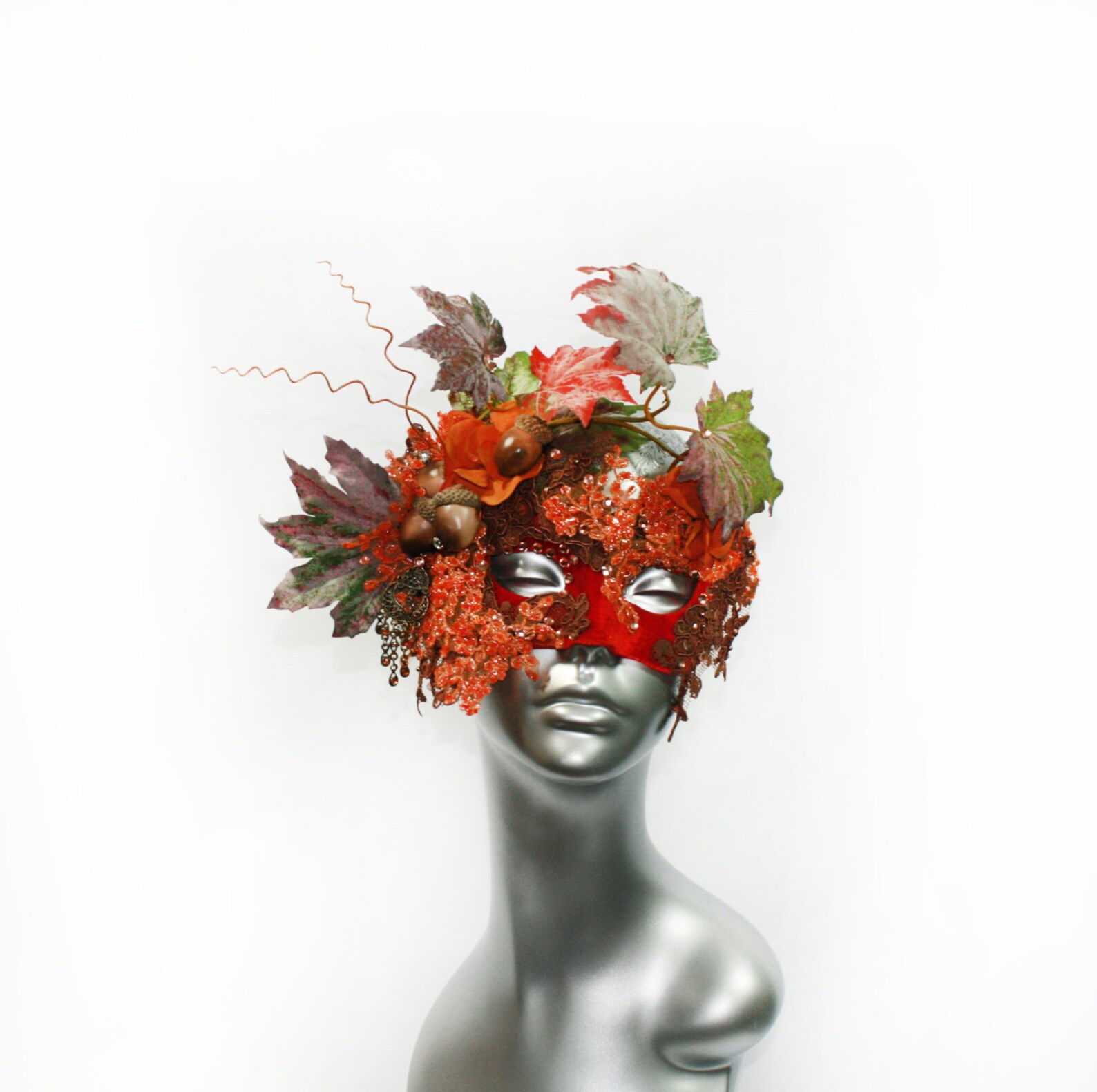 Autumn Masquerade Mask Halloween Costume Accessories Lace | Etsy