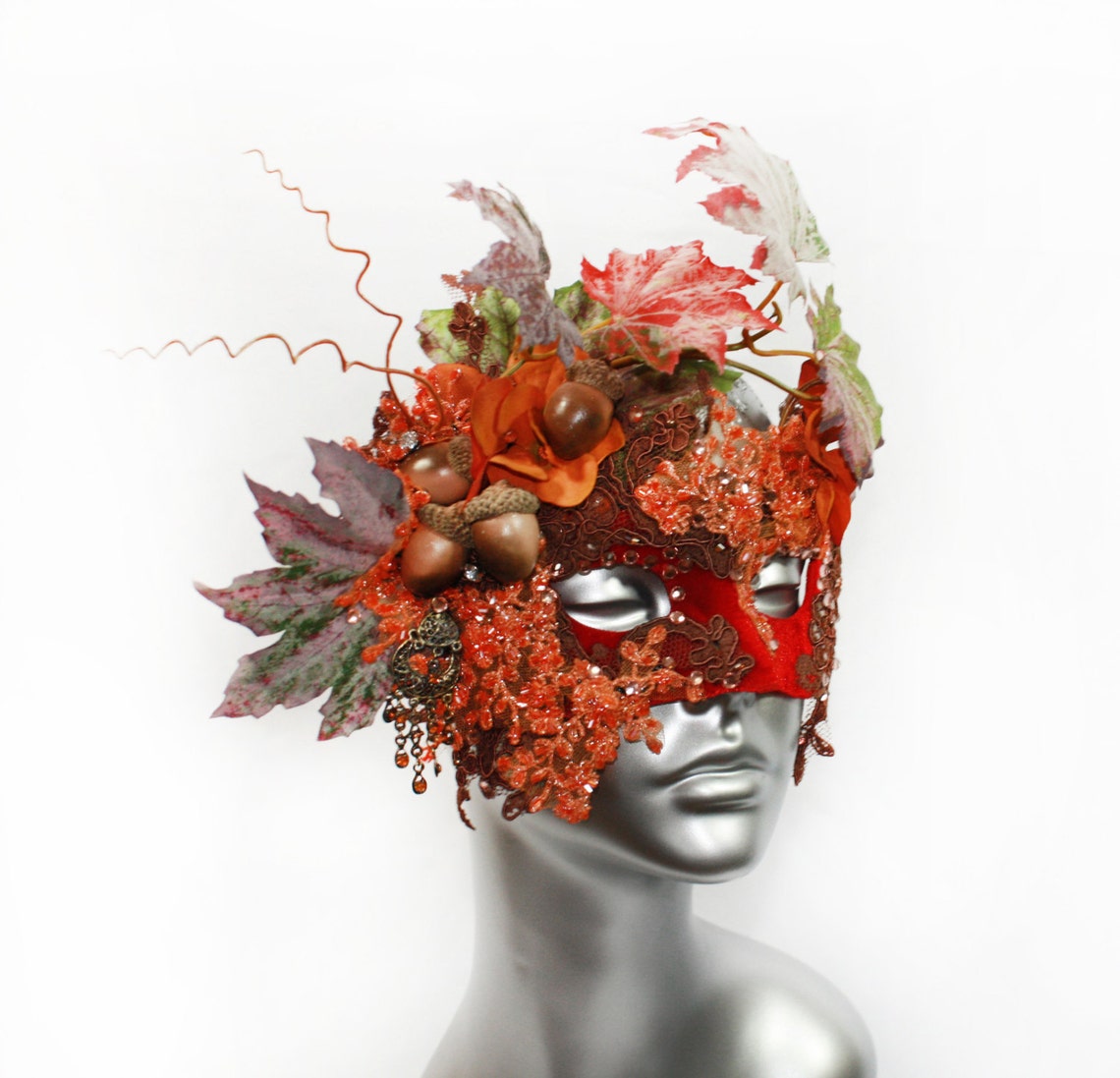 Autumn Masquerade Mask Halloween Costume Accessories Lace | Etsy