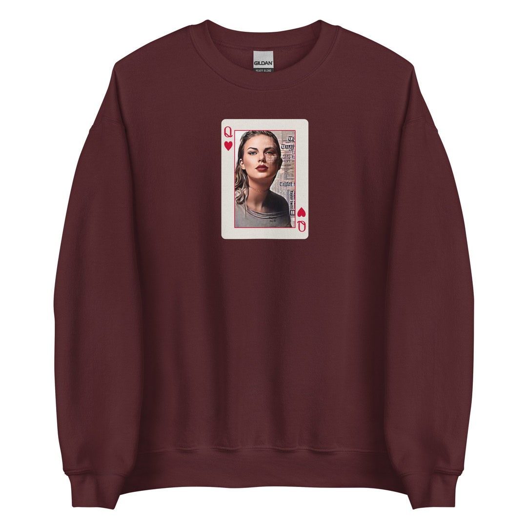 Taylor Queen of Hearts Sweatshirt, Swift Valentine's Day Crewneck, Rep ...