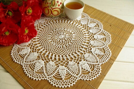 Large Doily 17 Inches Round Crochet Doilies Table Decoration - Etsy