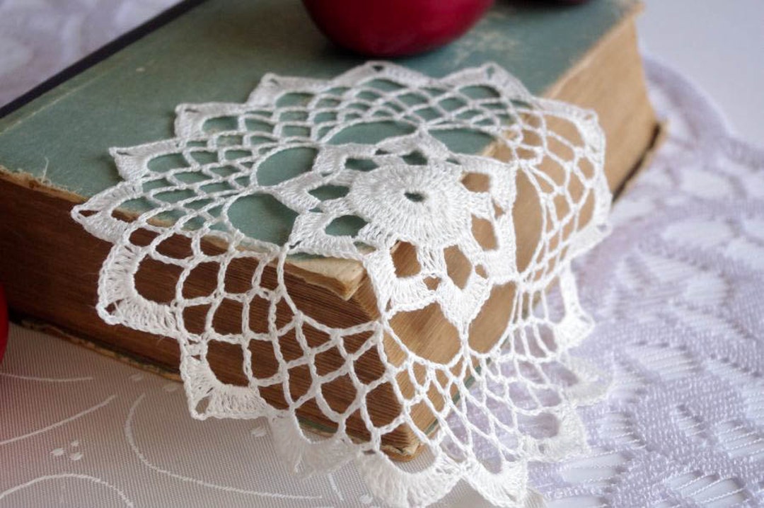 Crochet Doily Small Lace Doily Linen Lace Doilie Small Crochet Doilies ...