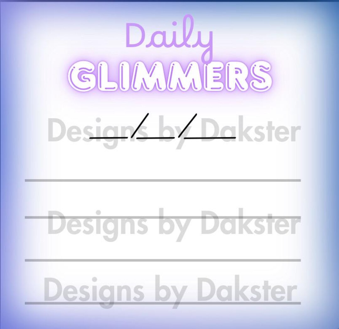 Daily Glimmers Printable | Mental Health & Gratitude Tracker | Instant ...