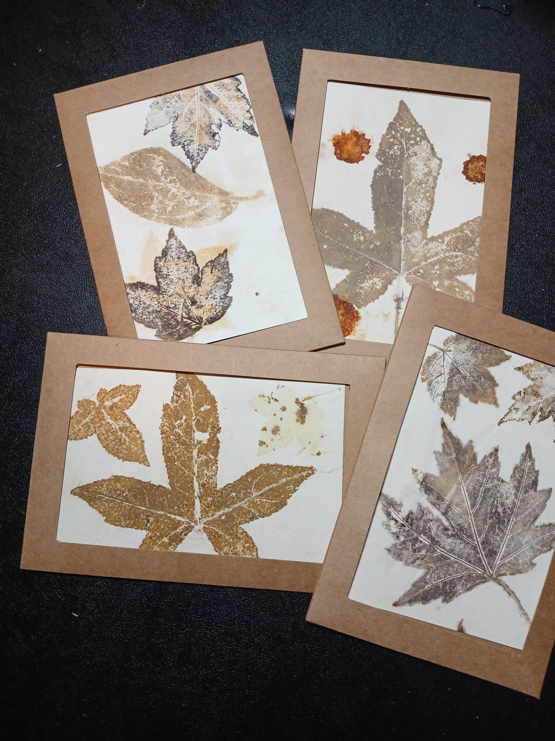 Eco-printed Note Cards With Envelopes; Botanical Dyed Cards; 5"x 7" - Etsy