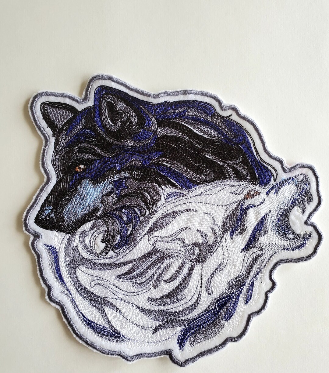 Wolves Embroidered Iron on Patch 7 1/2 Large - Etsy