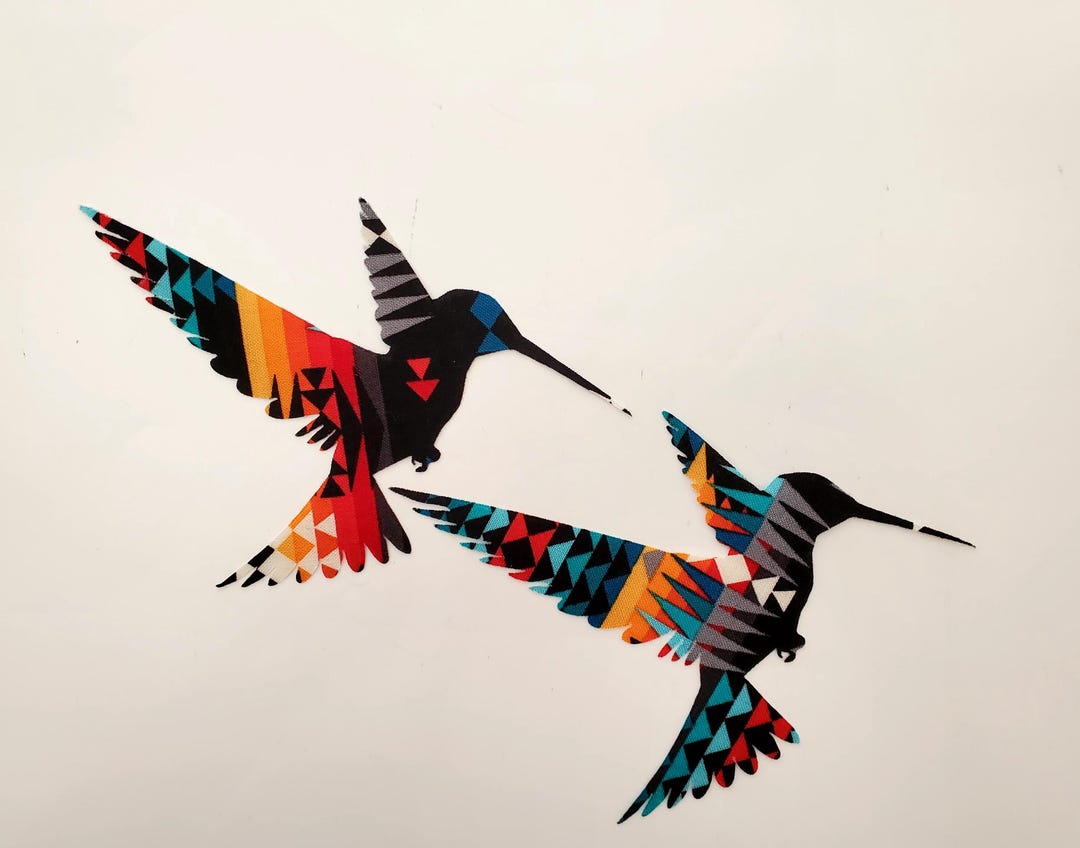 3 Hummingbirds Iron on Patch 5 Set - Etsy