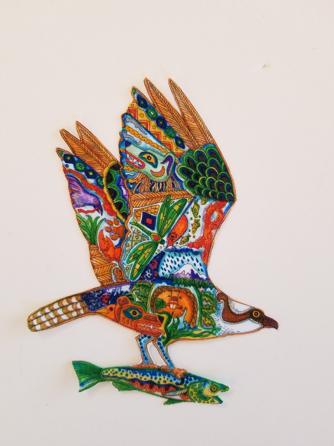 Native Indigenous Bird 8 1/2" Iron on Patch - Etsy