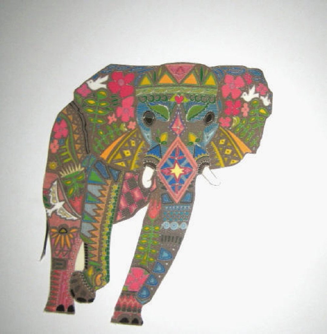 Elephant Patch Large 9 Iron on Applique Patch - Etsy