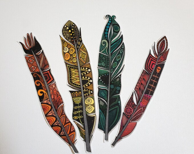 4 Indian Feathers Patch Large 8 Iron On - Etsy