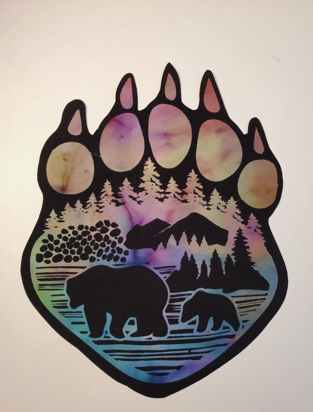 Woodland Bear Claw Patch Iron on 9" - Etsy