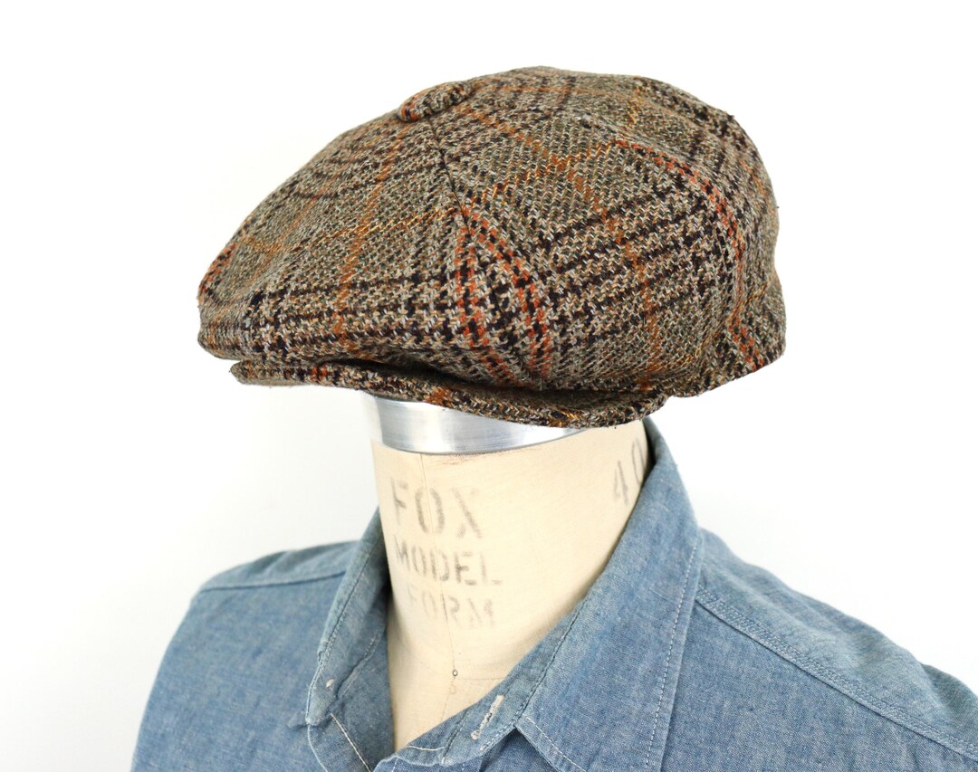 1980s British Tweed Wool Newsboy Cap / Men's Small - Etsy