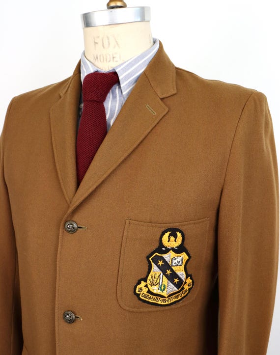 1950s-60s School Blazer with College/Fraternity Crest… - Gem