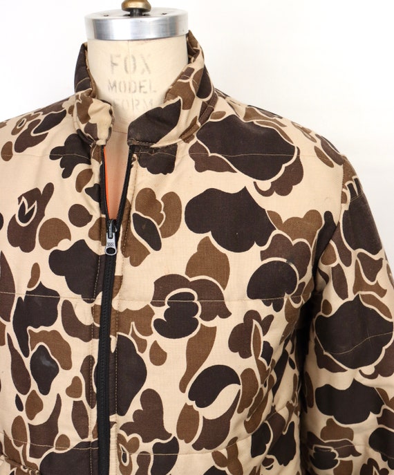 1970s-80s Camo Coat w/ reversible neon orange hunting… - Gem