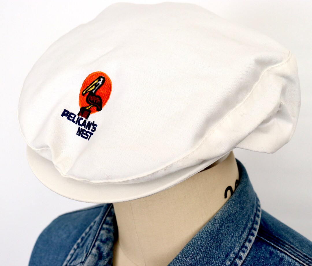 1970s-80s Captain's White Flat Cap / One-size-fits-all - Etsy
