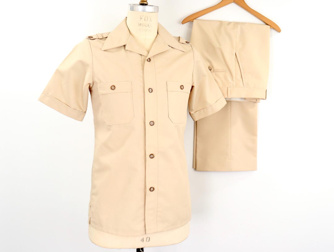 1970s-80s Safari Uniform With Matching Tan Khaki Short Sleeve Shirt ...
