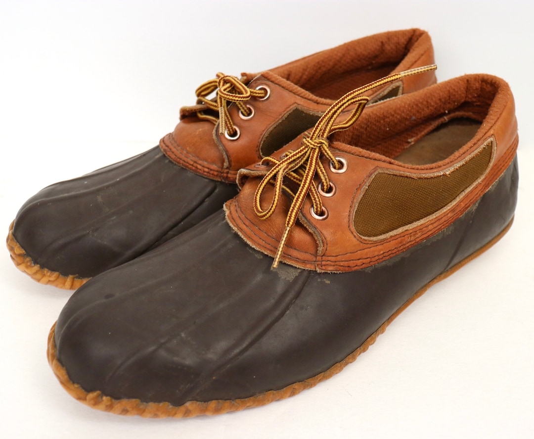 1980s Low-top Duck Boots / Leather & Rubber Dunham Ankle Boots - Etsy