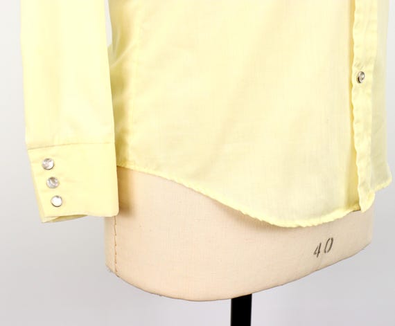 1970s Yellow Western Shirt with gold embroidered sadd… - Gem