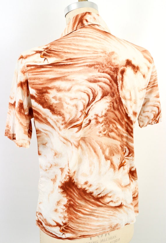 1950s Camp Collar Shirt with subtle waves & surfers p… - Gem