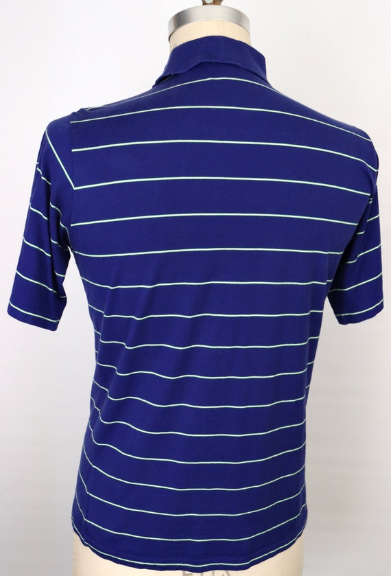1980s Izod Lacoste Polo Shirt with horizontal stripe … - Gem