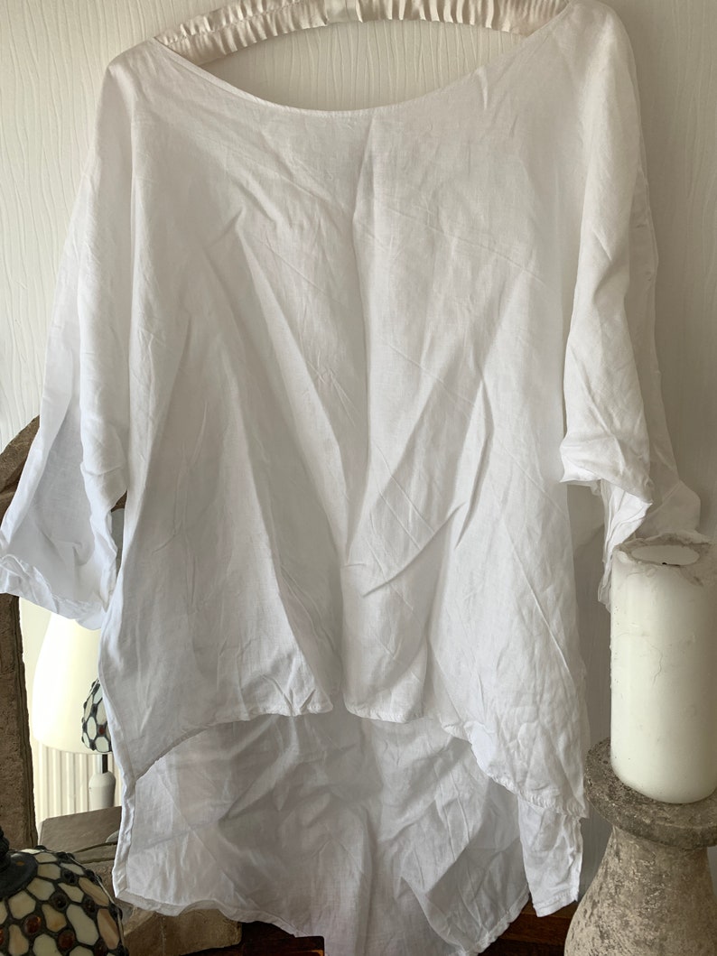 White Linen Top - Eco Fashion - Sustainable Clothing - Simple Top ...