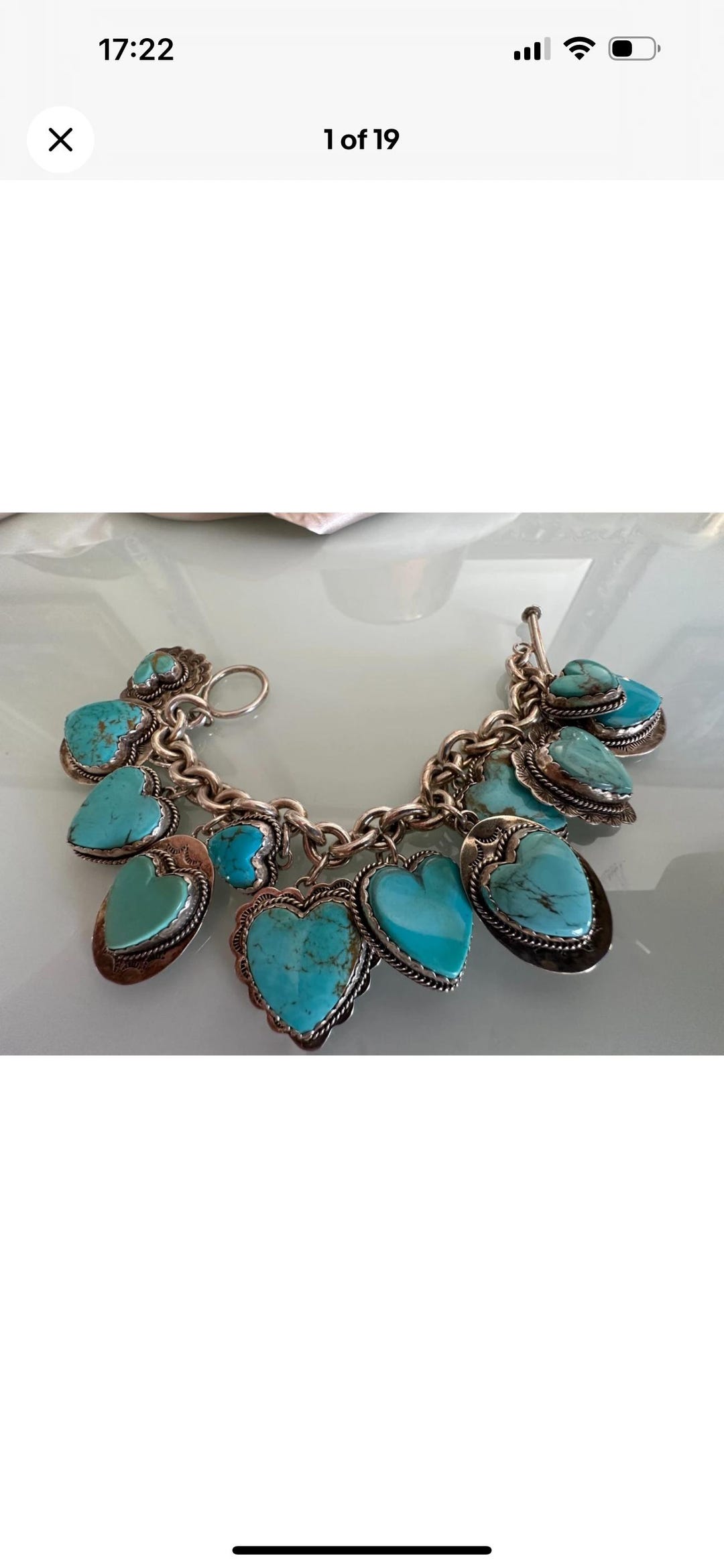 Joan Slifka Signed OOAK 12 Charm Bracelet Gothic Heart Silver South ...