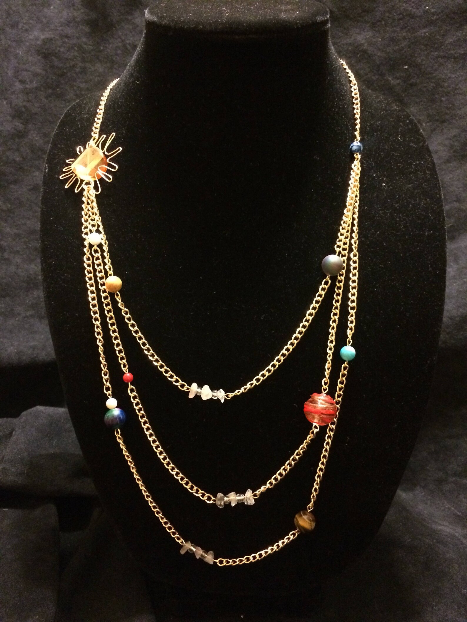 Solar System Tri-level Necklace - Etsy