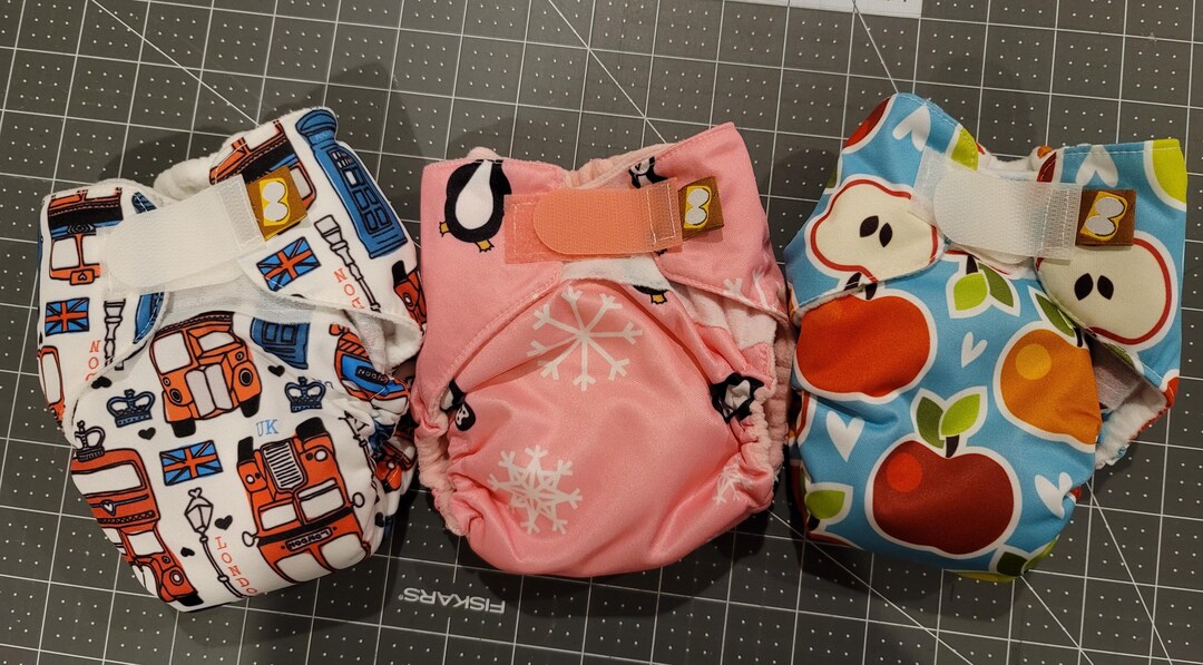 Hook and Loop Closure Newborn AIO Diaper Sets - Etsy