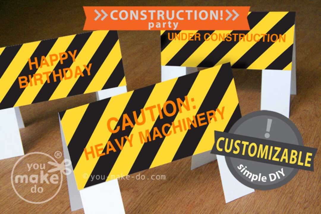 Construction Party Signs Construction Birthday Party 1st - Etsy