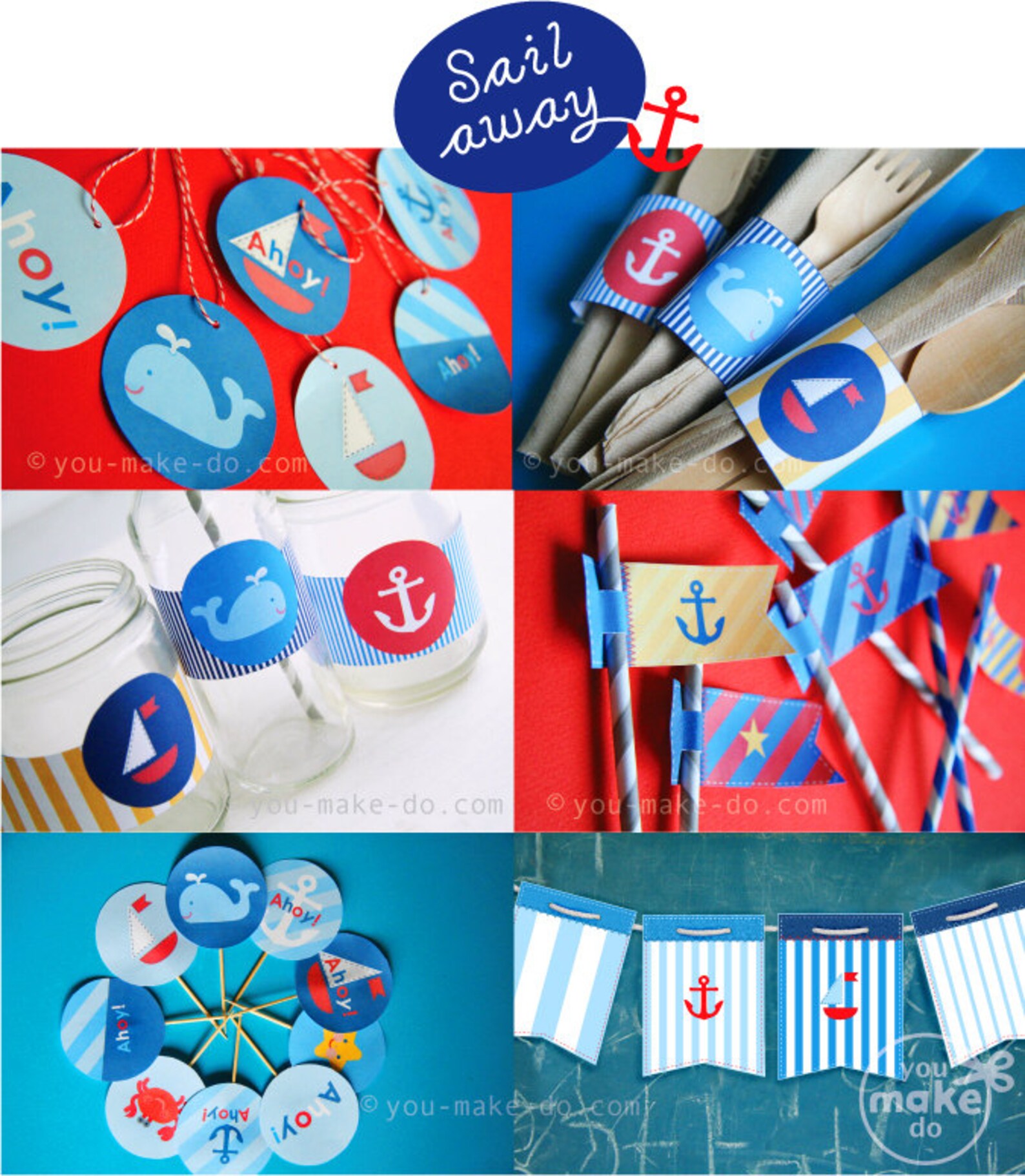 INSTANT DOWNLOAD Nautical Printables Nautical Party Nautical - Etsy