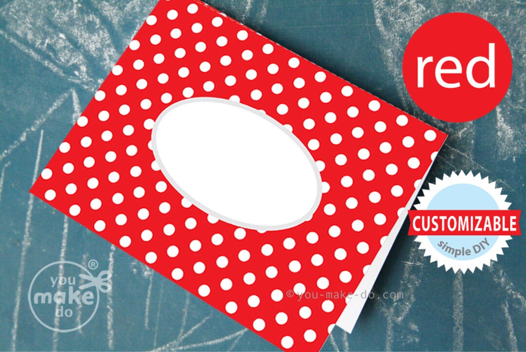 Red Wedding Place Cards Red Birthday Party Retro Polka Dot - Etsy