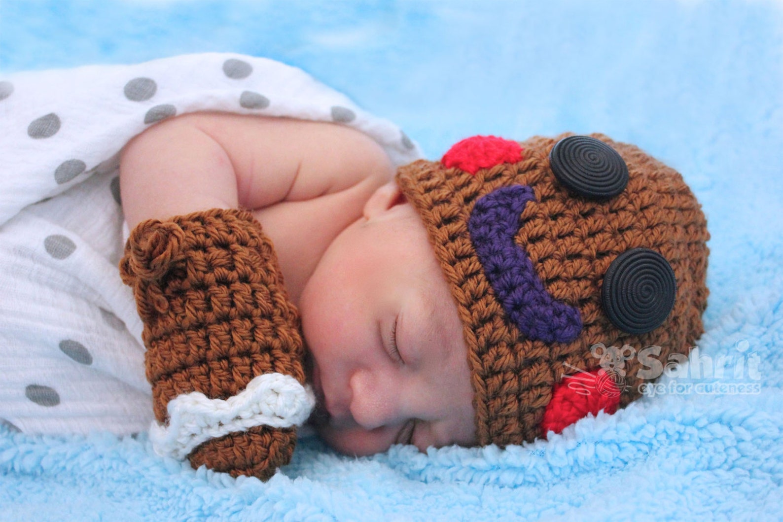 PATTERN Instant Download Gingerbread Man Hat and Mittens - Etsy