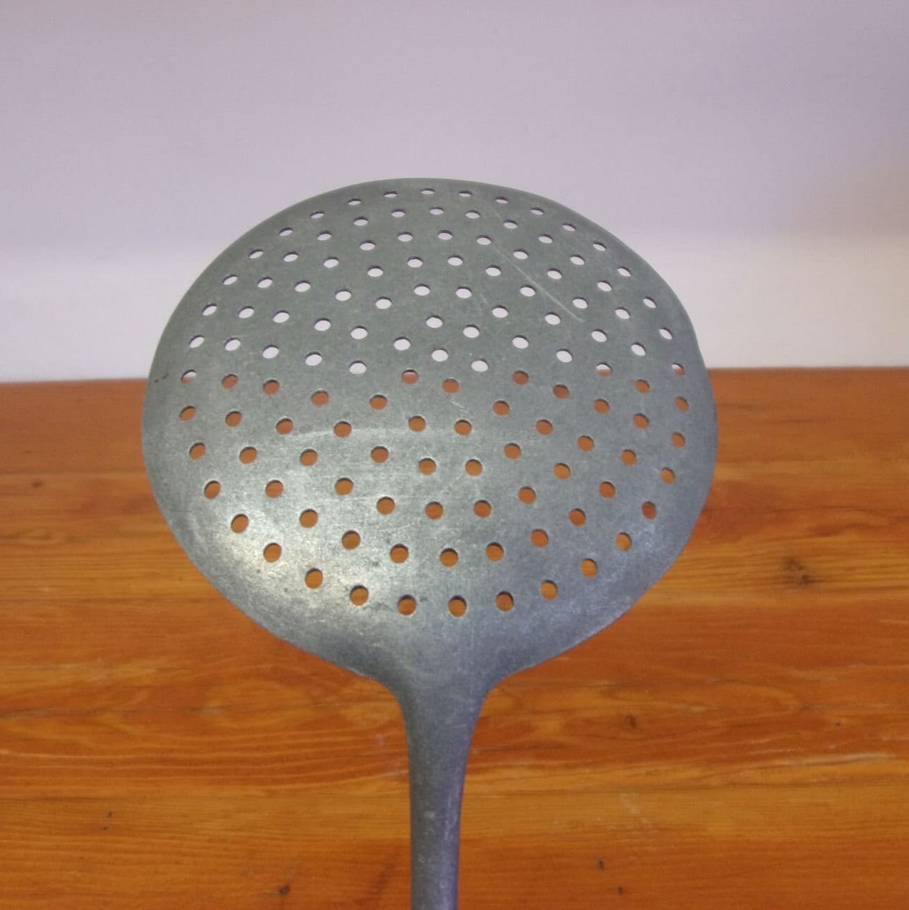 Antique Germany Aluminum Primitive Skimming Strainer Ladle Scoop ...