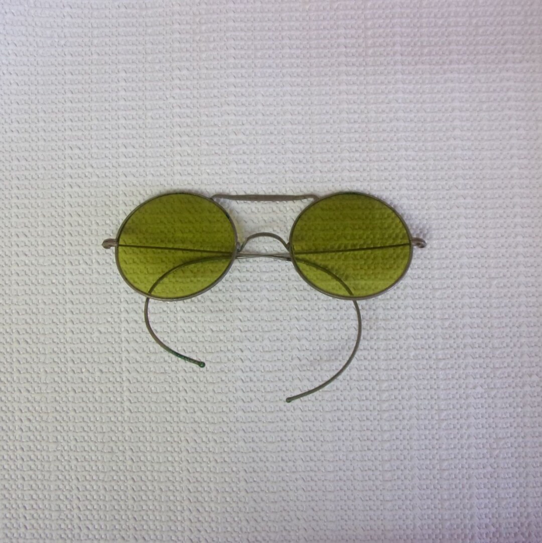 Vintage King US Model Yellow Green Lens Sunglasses Glasses - Etsy