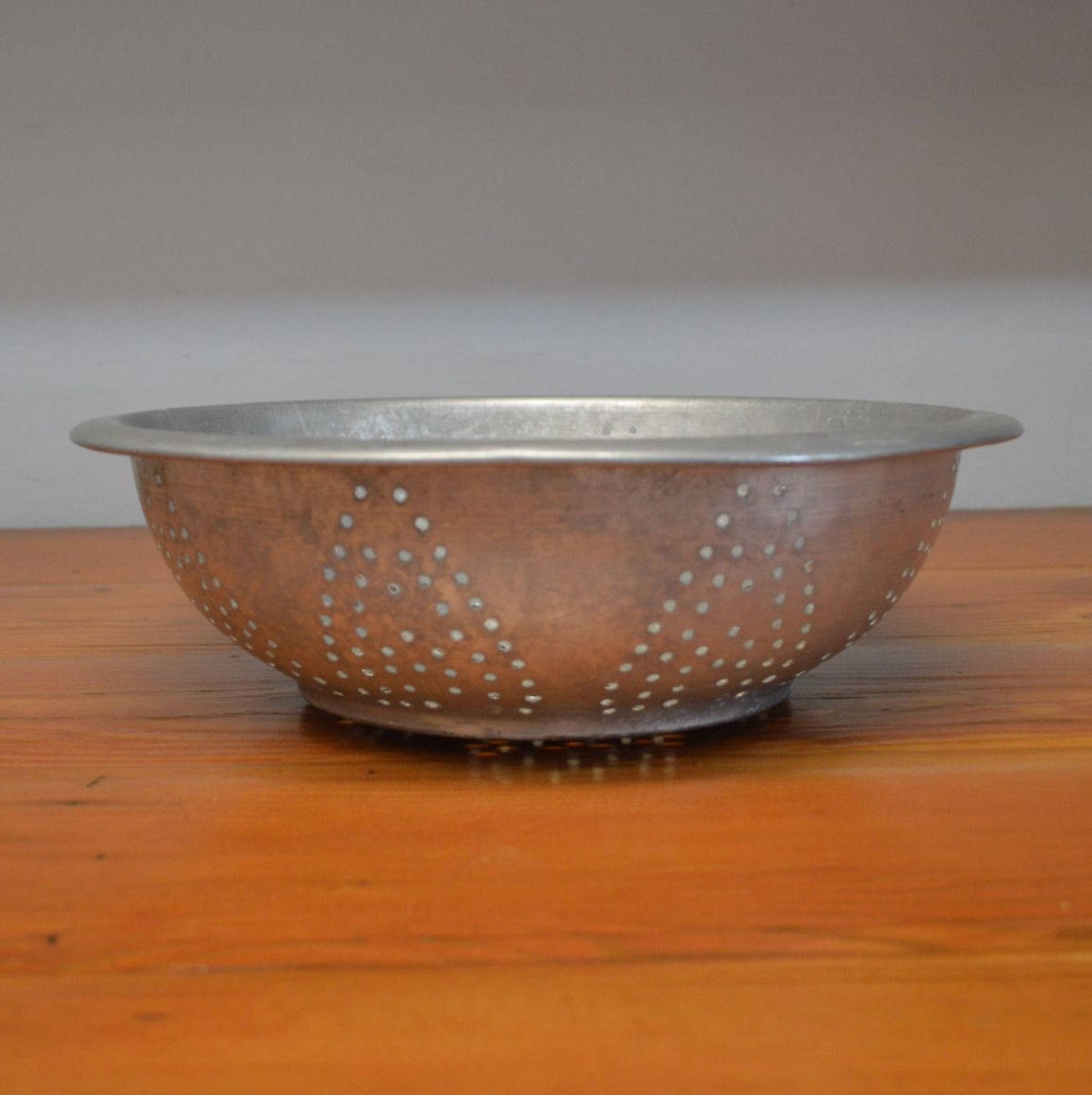 Vintage Primitive Aluminum Colander Farmhouse Strainer With Arch ...