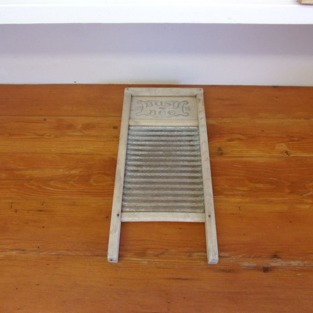 Vintage Busy Bee Washboard No. 16 Primitive Wood and Metal - Etsy