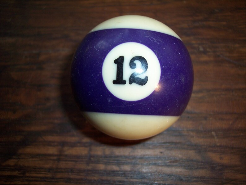 Vintage Bakelite Billiard Ball Pool Ball Lucky Number 12 - Etsy
