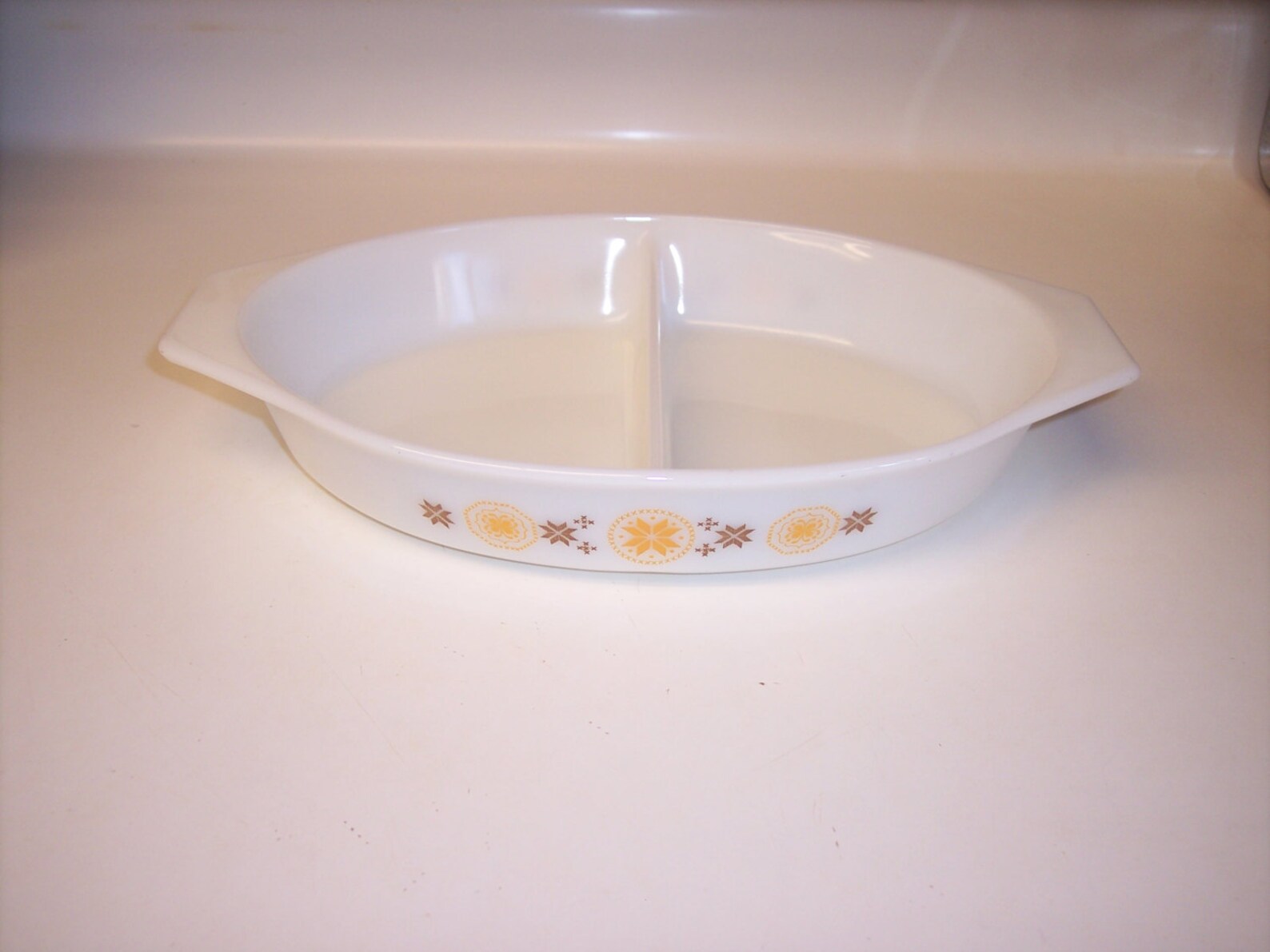 Vintage Pyrex Divided Dish Casserole in Town and Country - Etsy