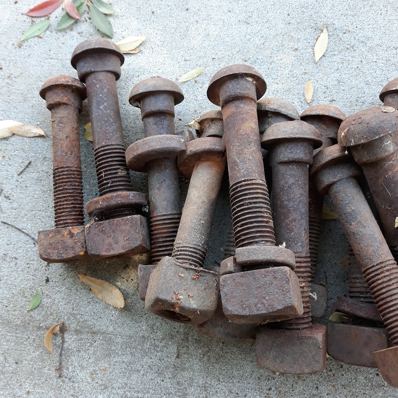 Antique Vintage Railroad Bolts With Nuts - Etsy