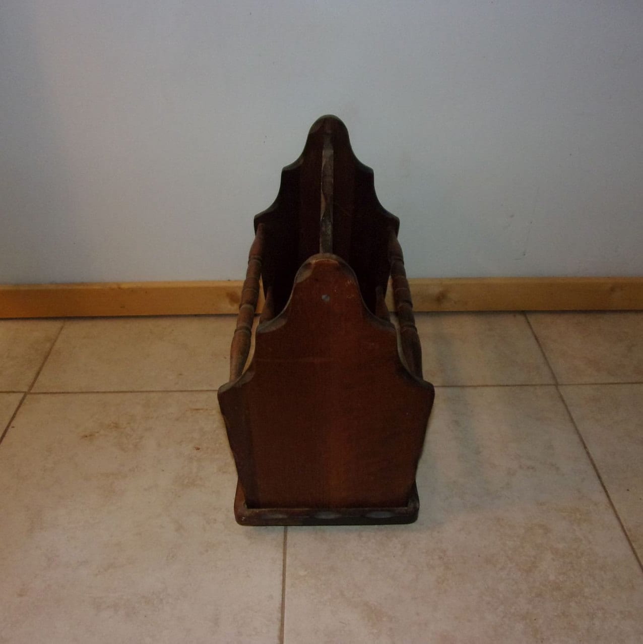 Vintage Wood Magazine Rack - Etsy